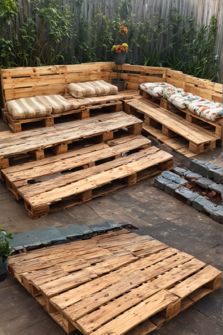 15 Creative DIY Pallet Patio Deck [Step By Step Guide] – craftydiyers.com