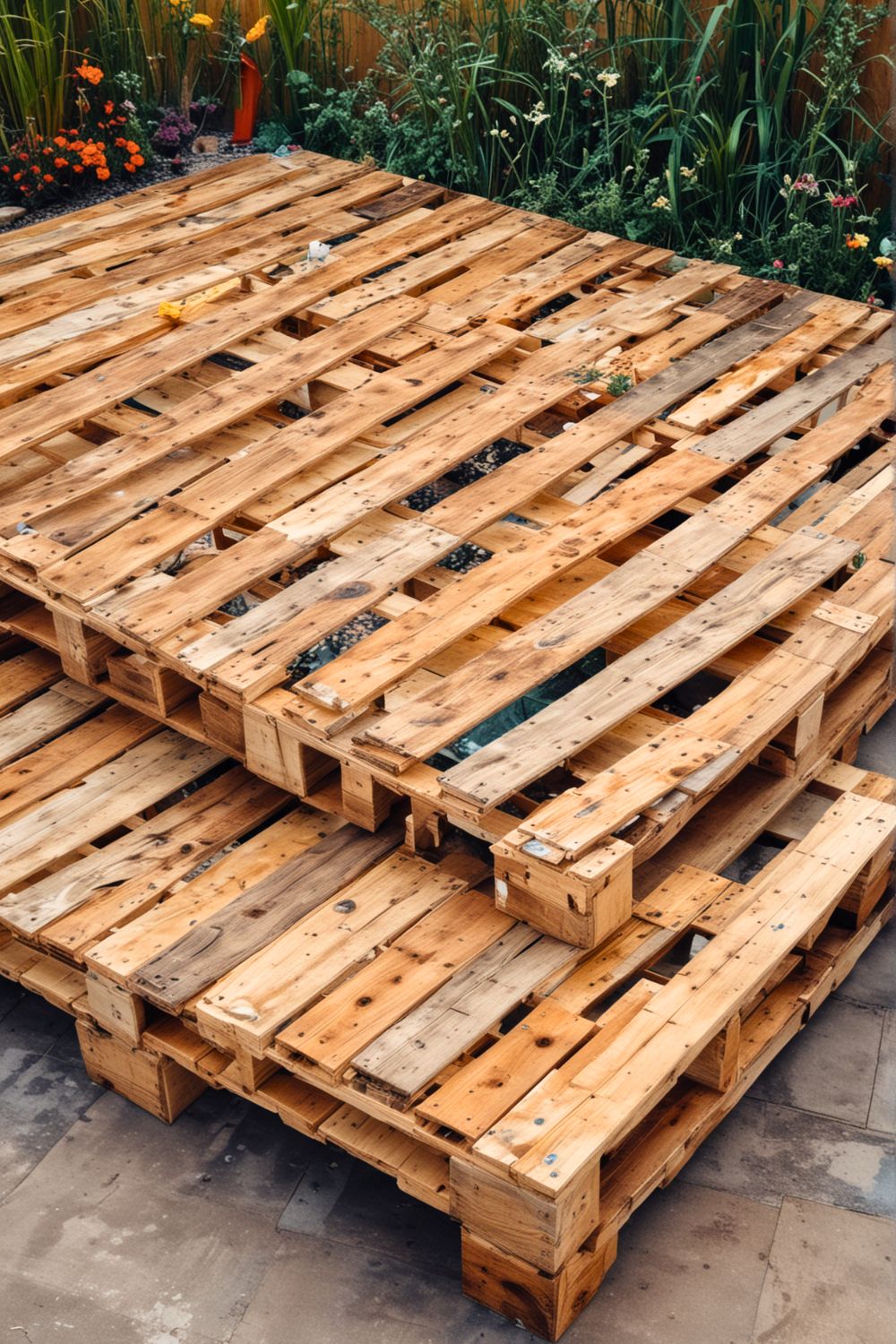 15 Creative DIY Pallet Patio Deck [Step By Step Guide] – craftydiyers.com