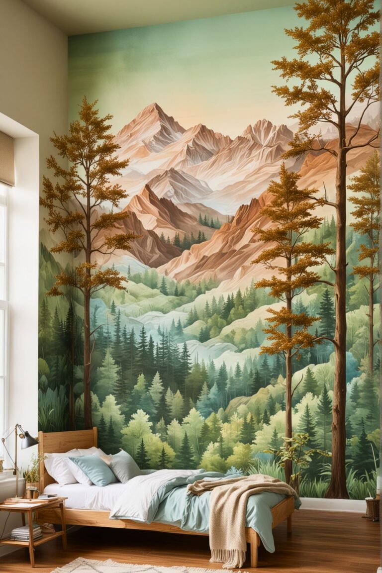20 DIY Mountain Mural [For Every Room] – craftydiyers.com