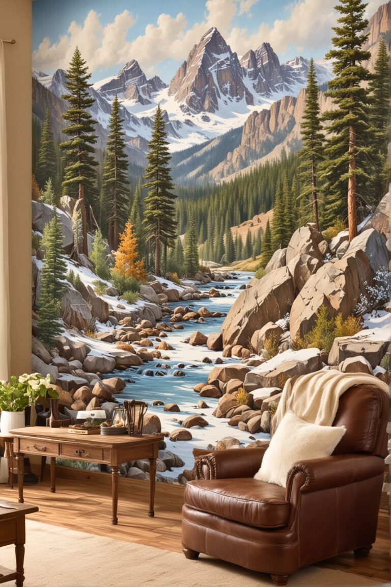 20 DIY Mountain Mural [For Every Room]