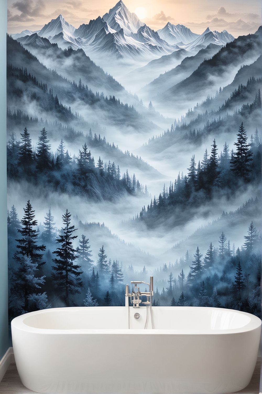 20 DIY Mountain Mural [For Every Room]